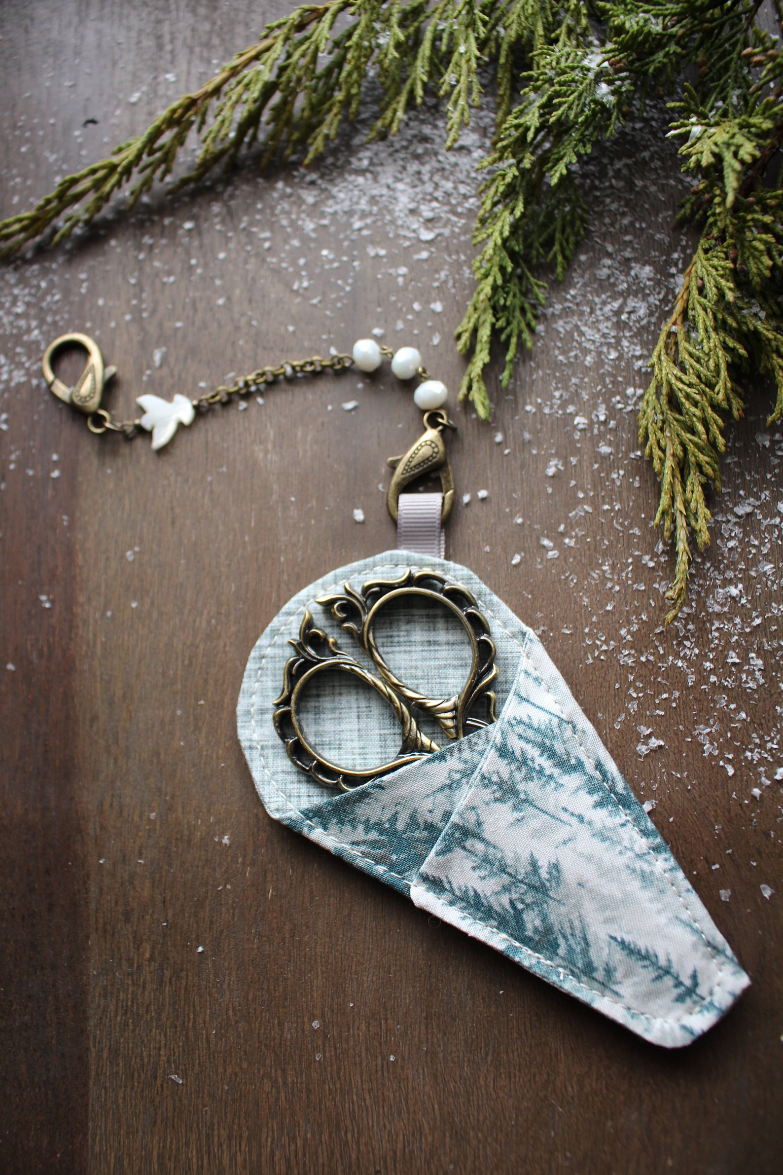 Winter Dove Scissor Chain • Elegant Accessory for Embroidery Scissors ...
