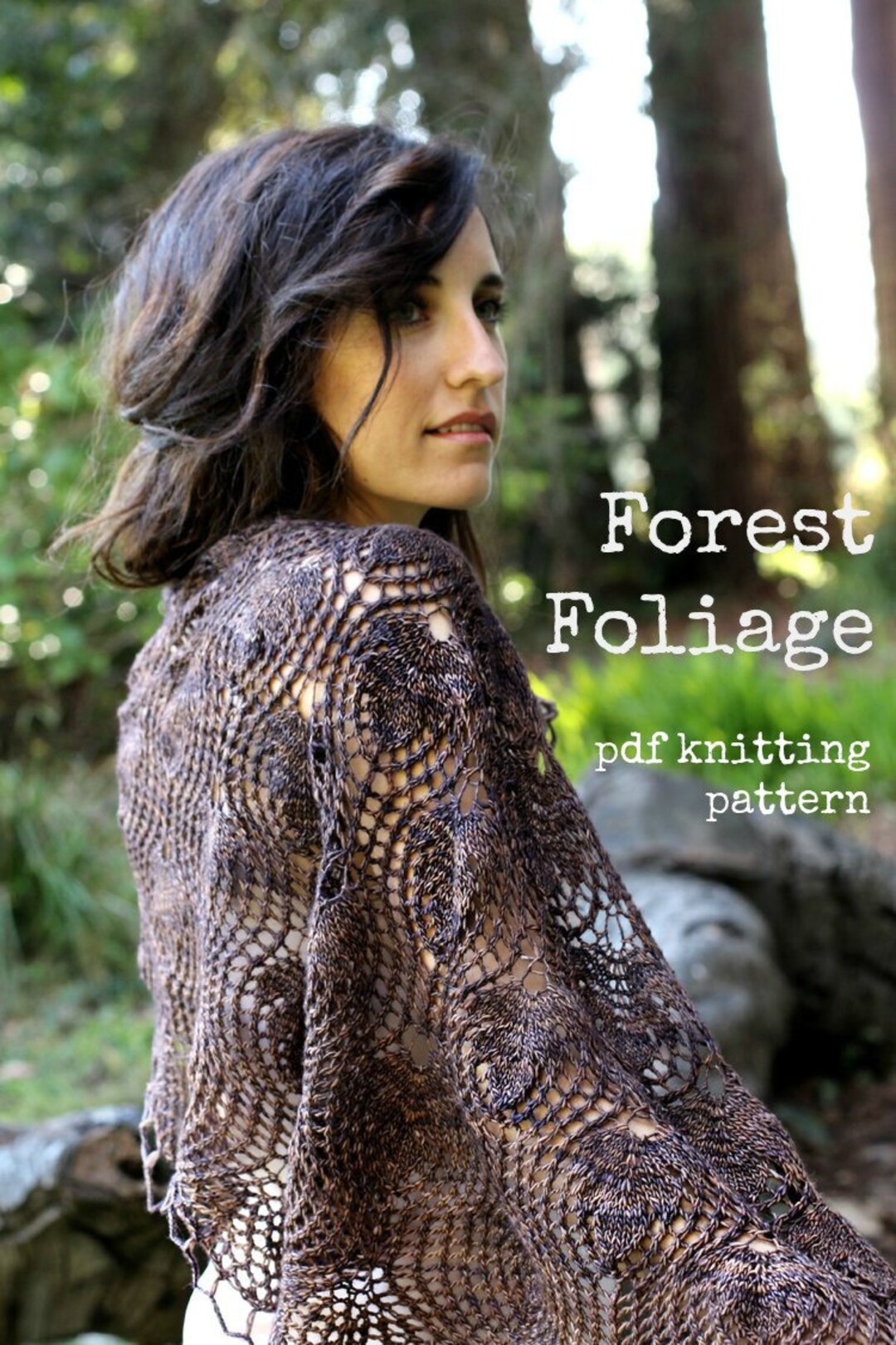 Leafy Lace Shawl Knitting Pattern Forest Foliage Knitting - Etsy