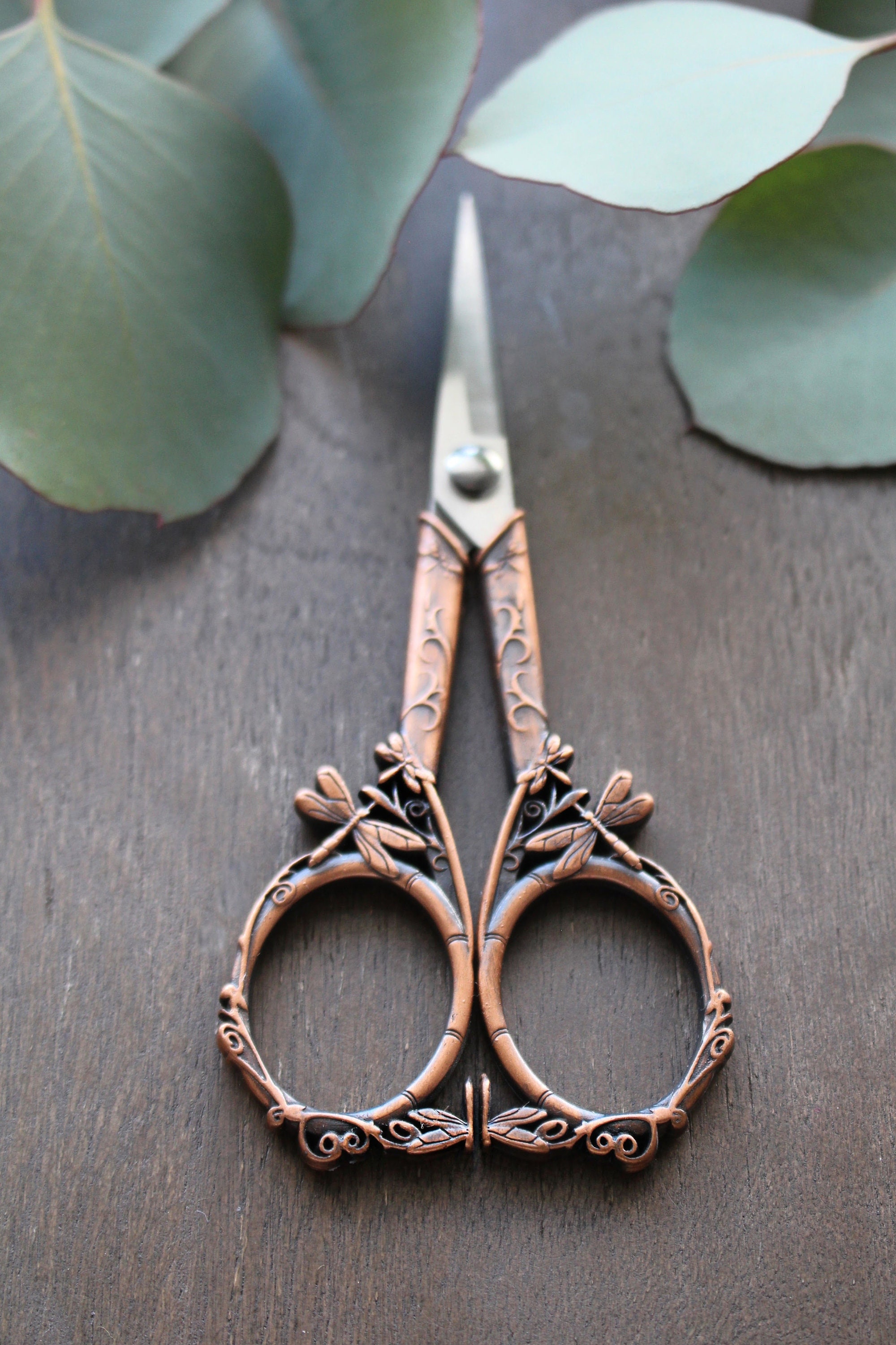 Copper Dragonfly Scissors Gift Set • Coordinating Dragonfly Scissors ...