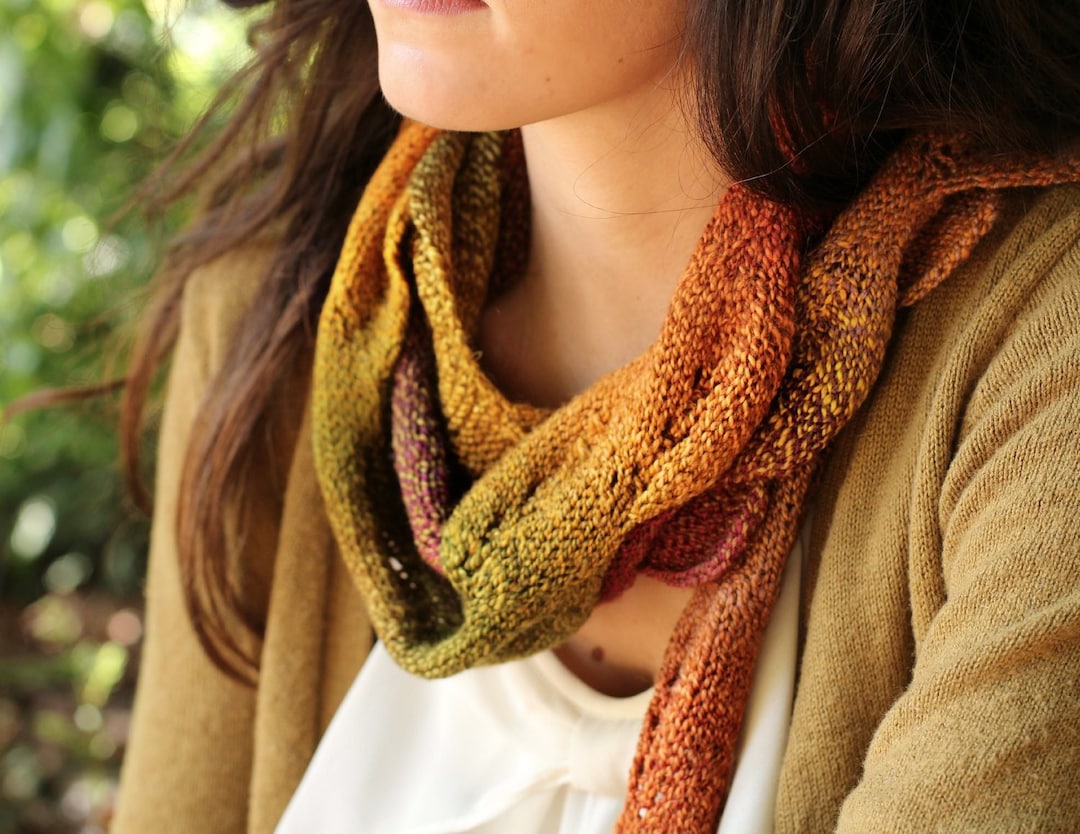 Life Cycle Knitting Pattern PDF • Autumn Leaf Scarf Knitting Pattern ...