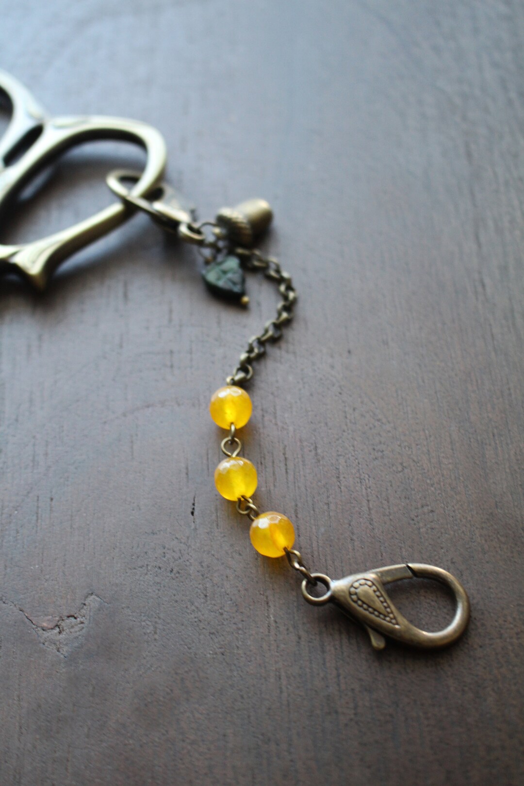 Harvest Acorn Scissor Chain • Woodland Accessory for Embroidery ...