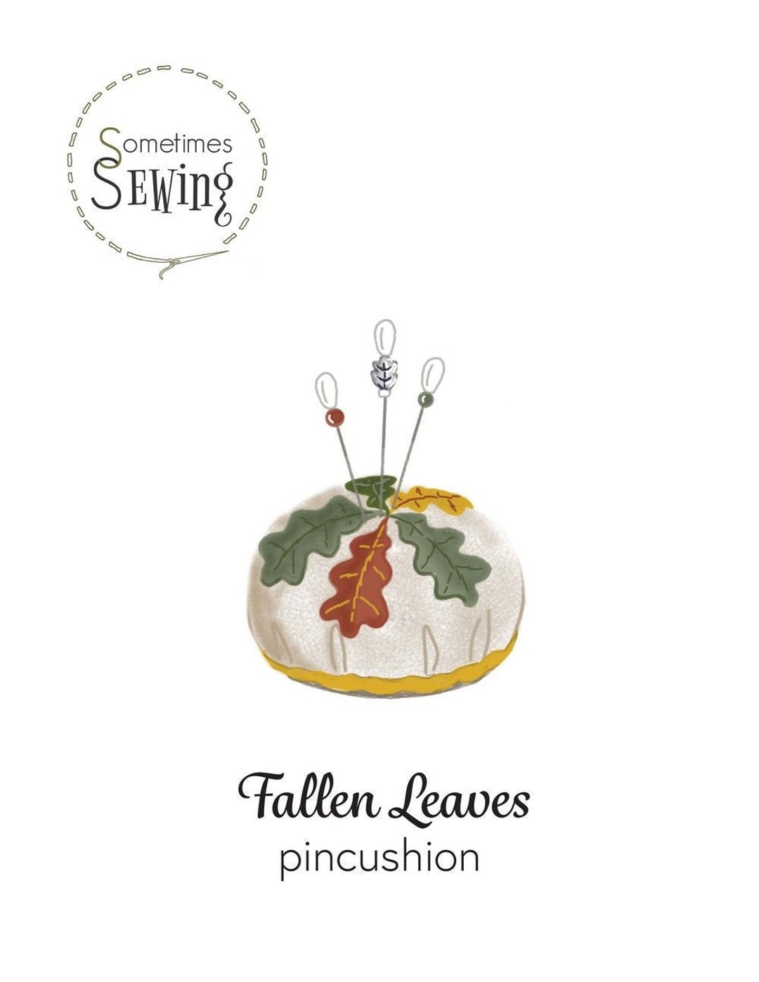 Pin Cushion Sewing Pattern • Fallen Leaves Pincushion PDF Sewing ...