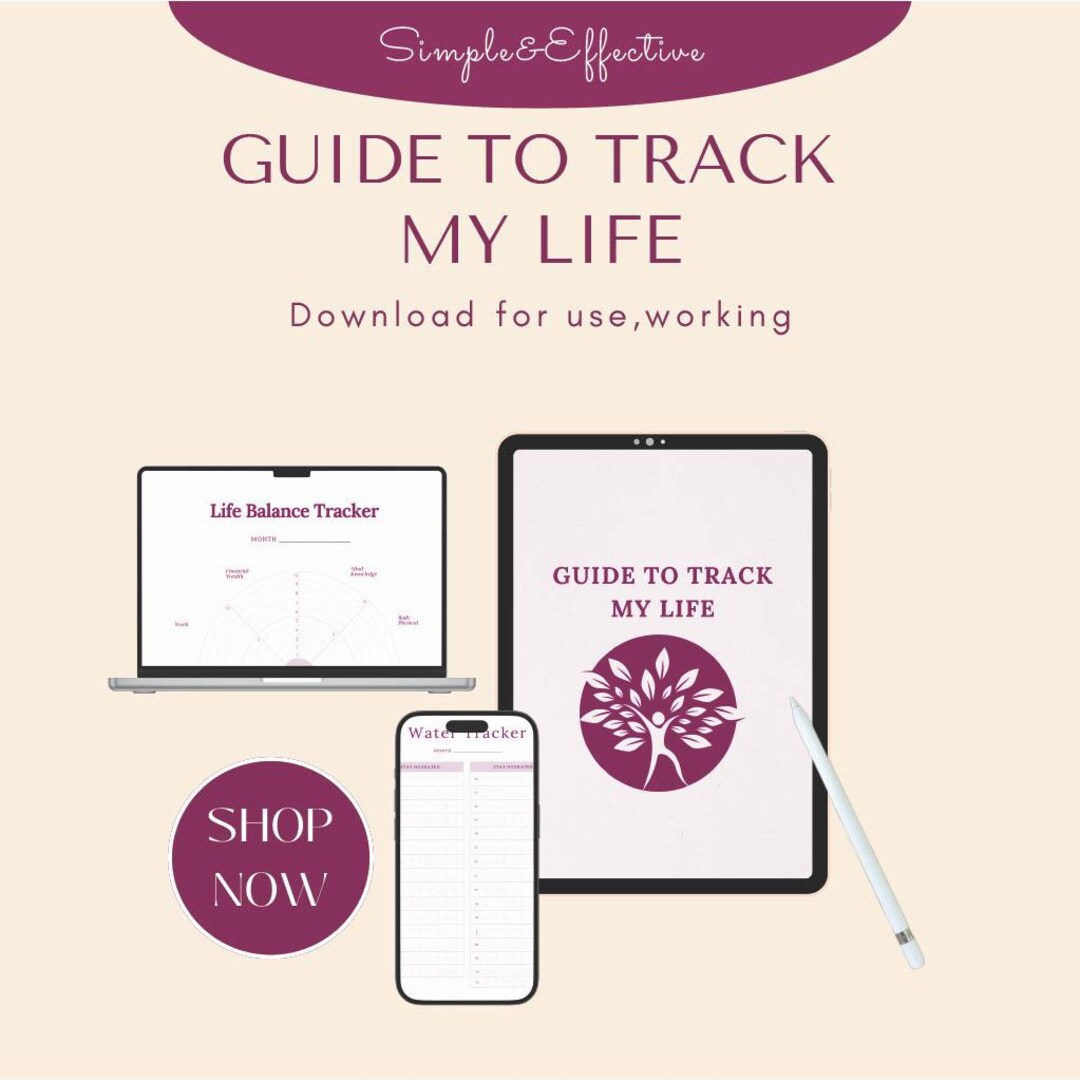 Life Tracker Guide Digital Life Planning Workbook Organize Your Life ...