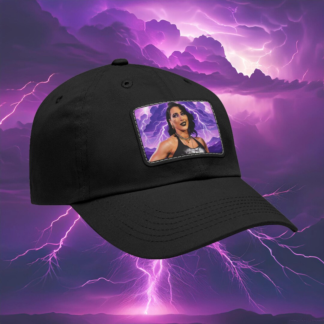 Rhea Ripley WWE Wrestling Themed Dad Hat With Rectangular Leather Patch ...