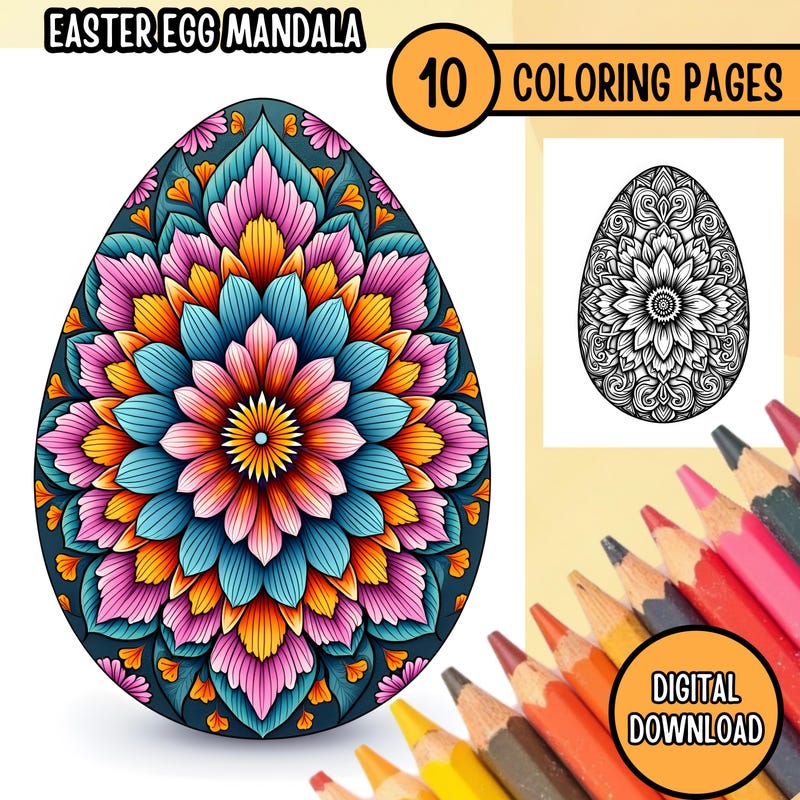 Mandala Easter Egg - Etsy