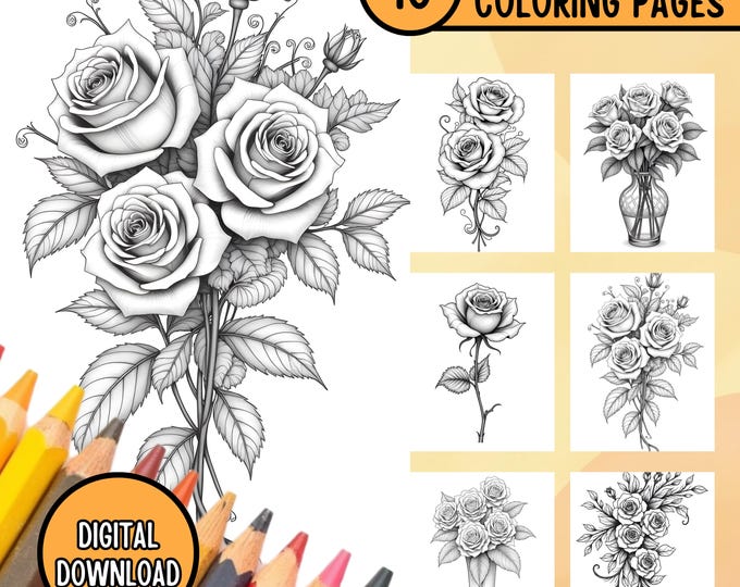 Embrace the Beauty of Roses! Over 250 Rose Coloring Pages - Printable ...