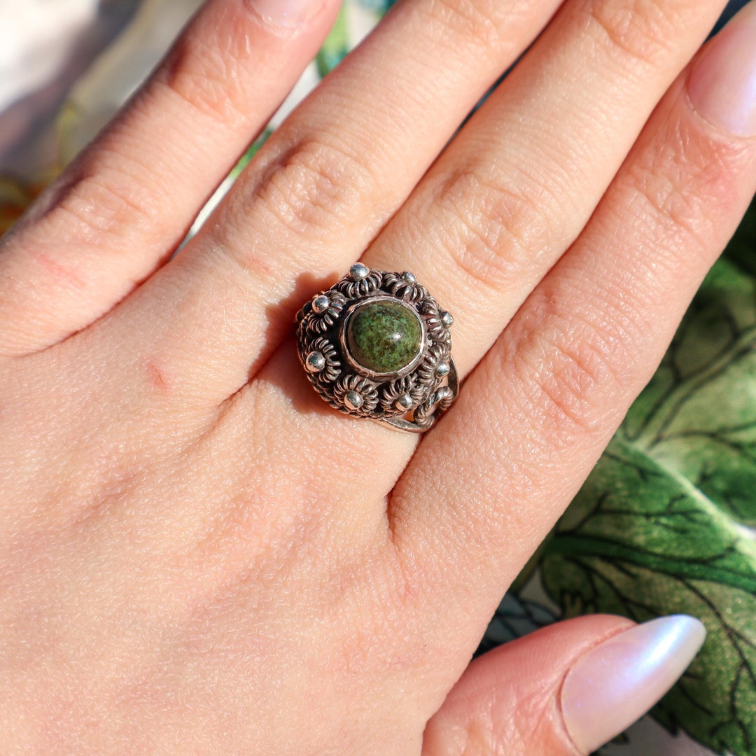 Vintage Poison Ring Taxco Mexico 925 Sterling Silver Poison Ring With ...