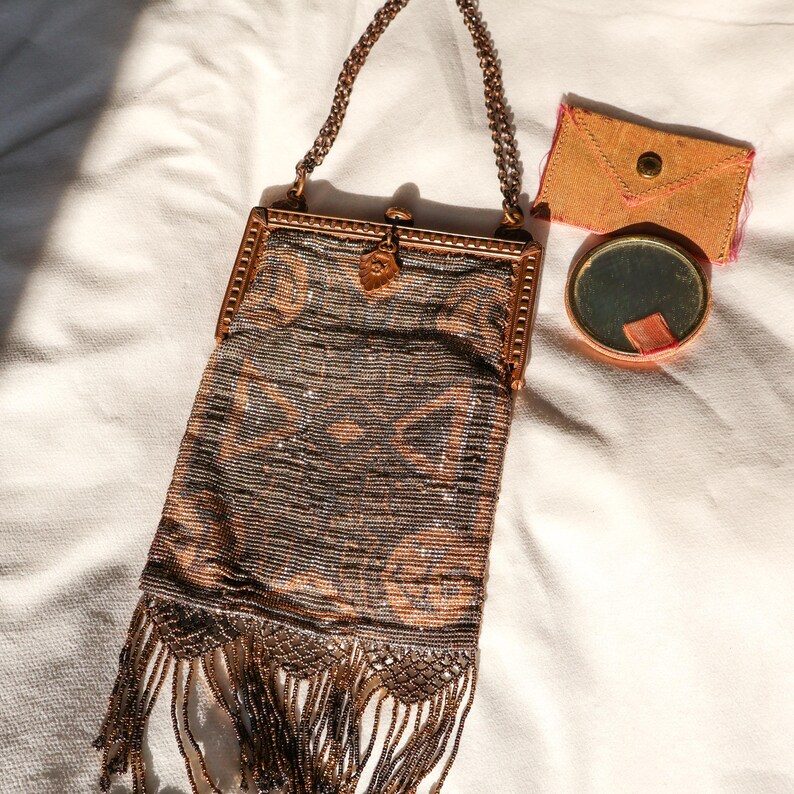 1920s Flapper Era Beaded Purse Art Deco Patterned Bag Made in France - Etsy