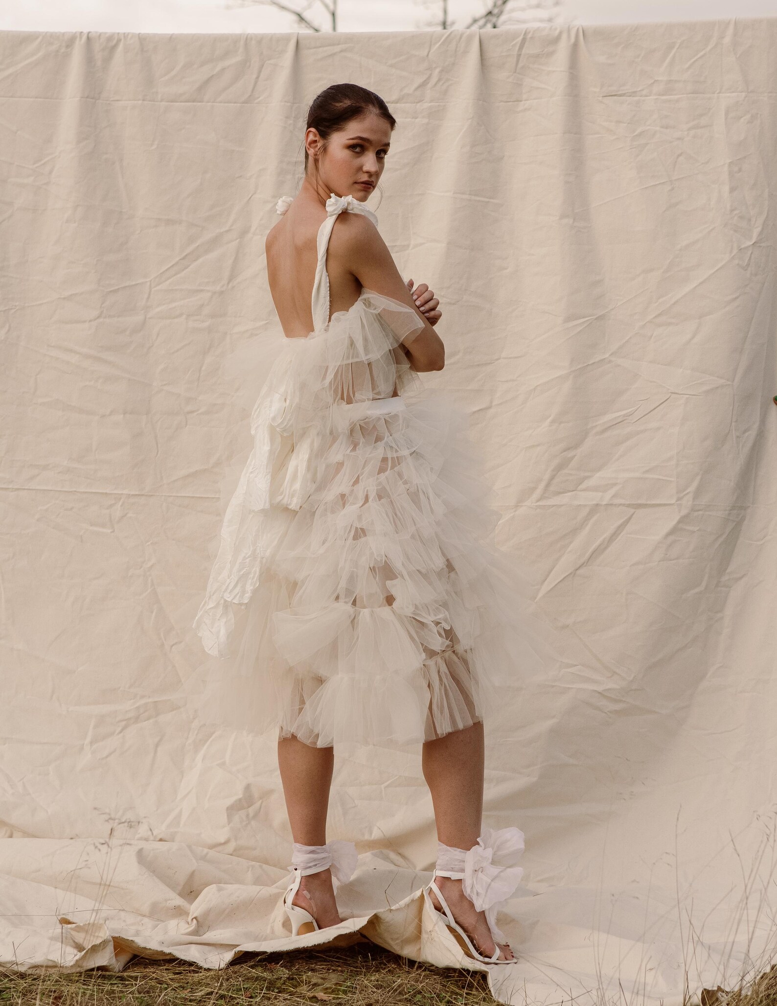 Ruffle Wedding Two Piece,ruffle Skirt, Second Dress ,brides Dress ...