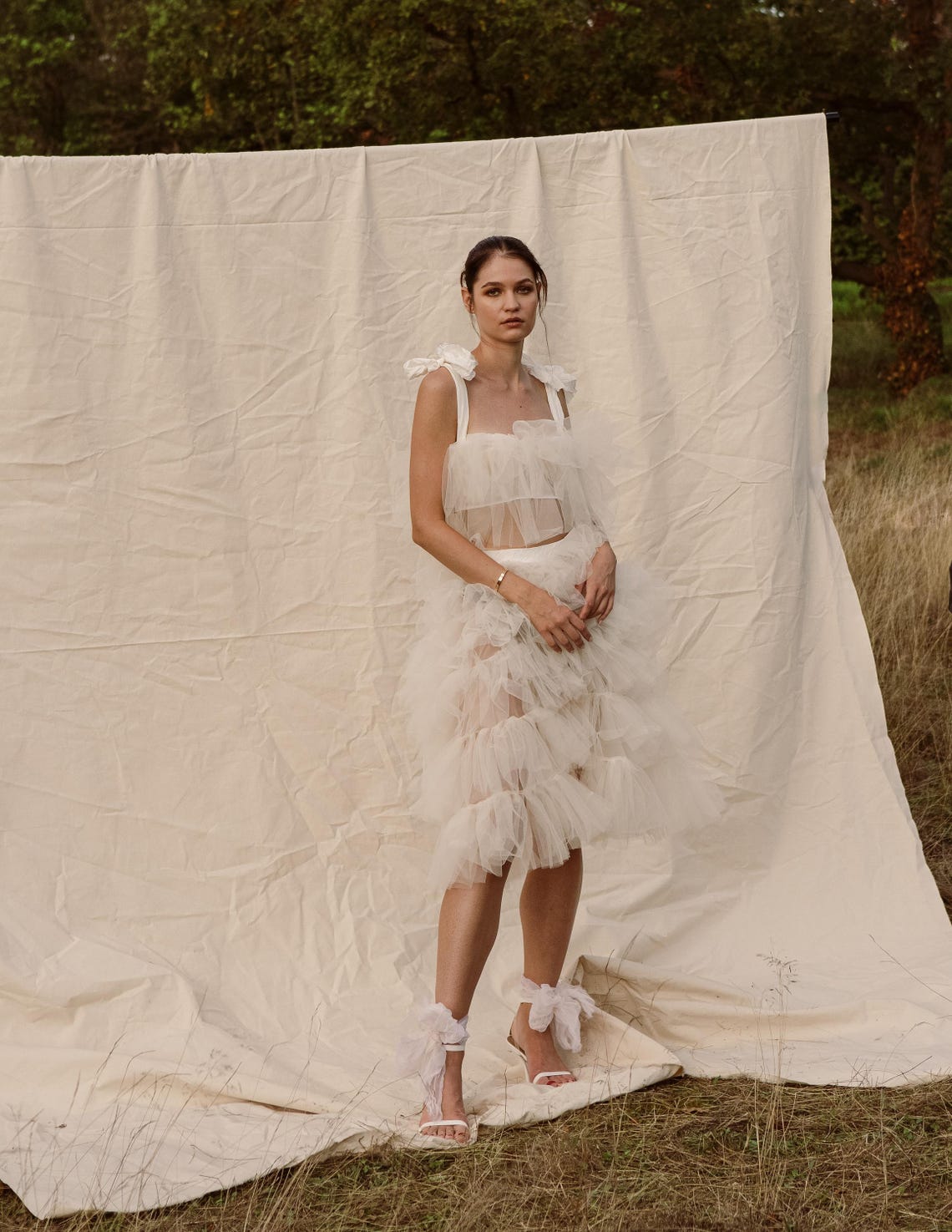 Ruffle Wedding Two Piece,ruffle Skirt, Second Dress ,brides Dress ...