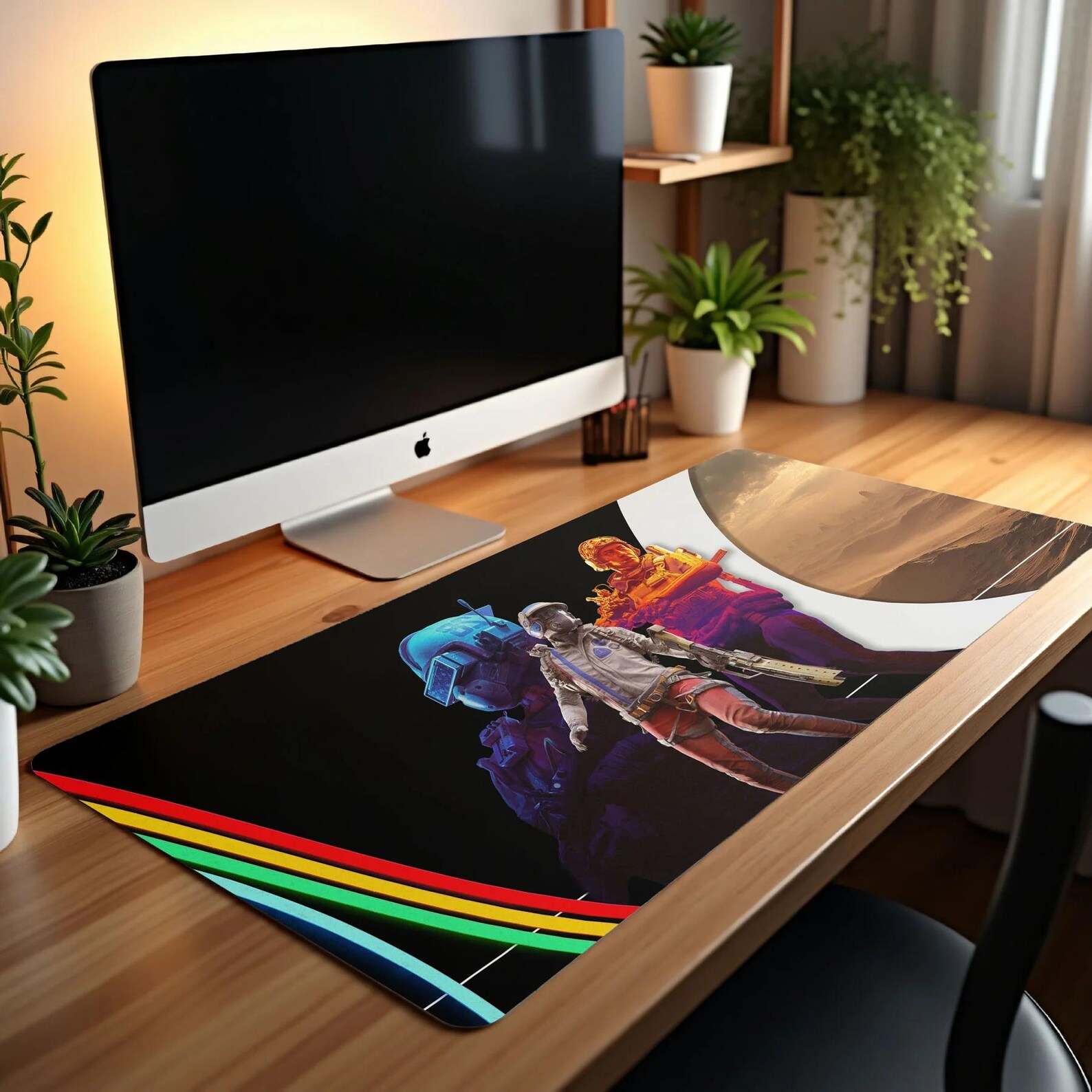 ARC Raiders Recon Desk Mat - Neon Sci-fi Strike Team Gaming Mouse Pad ...
