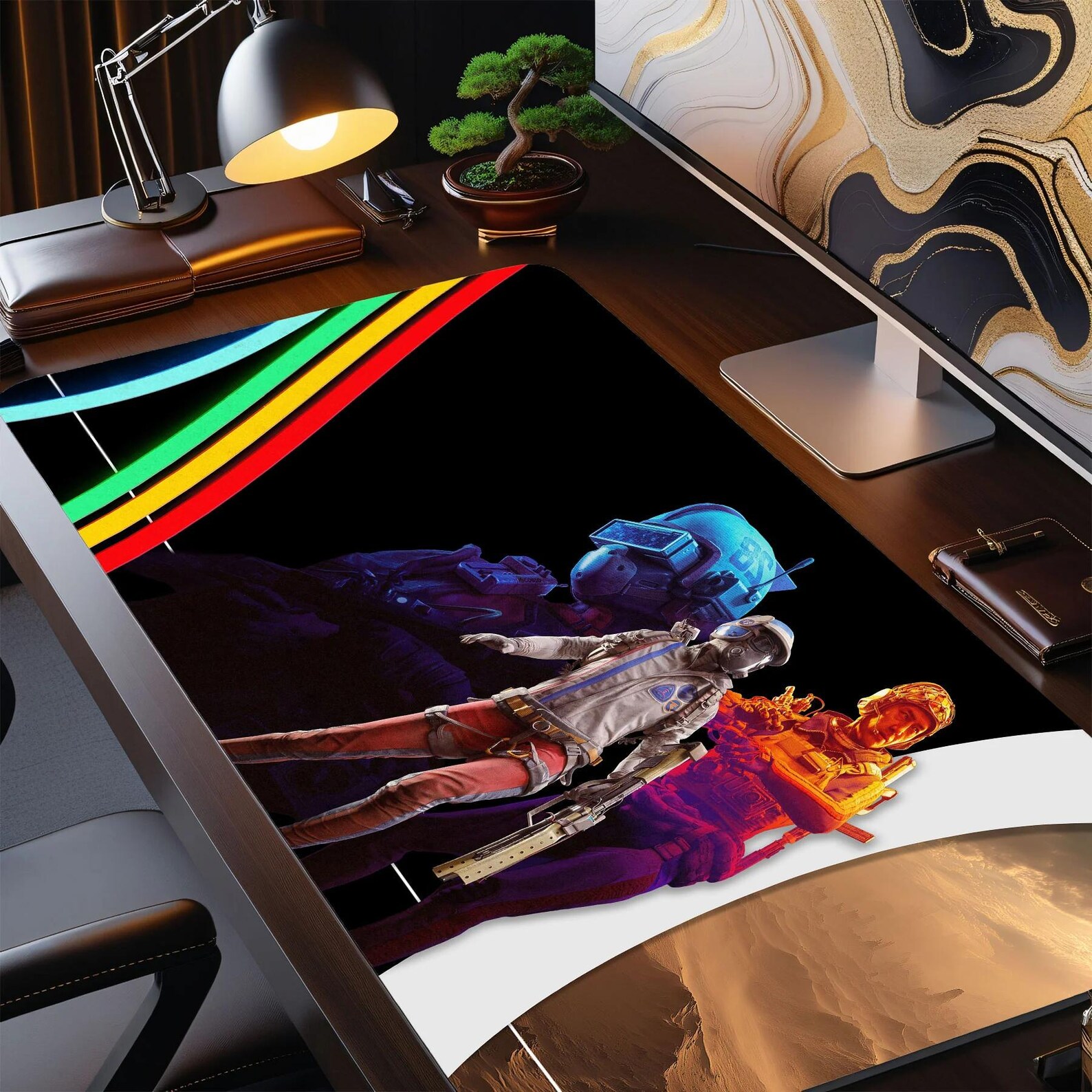 ARC Raiders Recon Desk Mat - Neon Sci-fi Strike Team Gaming Mouse Pad ...
