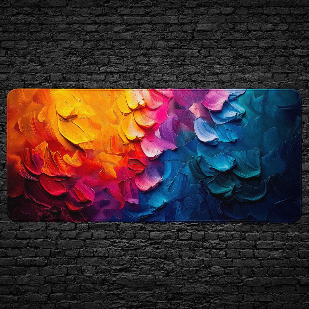 Vivid Spectrum Artistic Desk Mat - Etsy