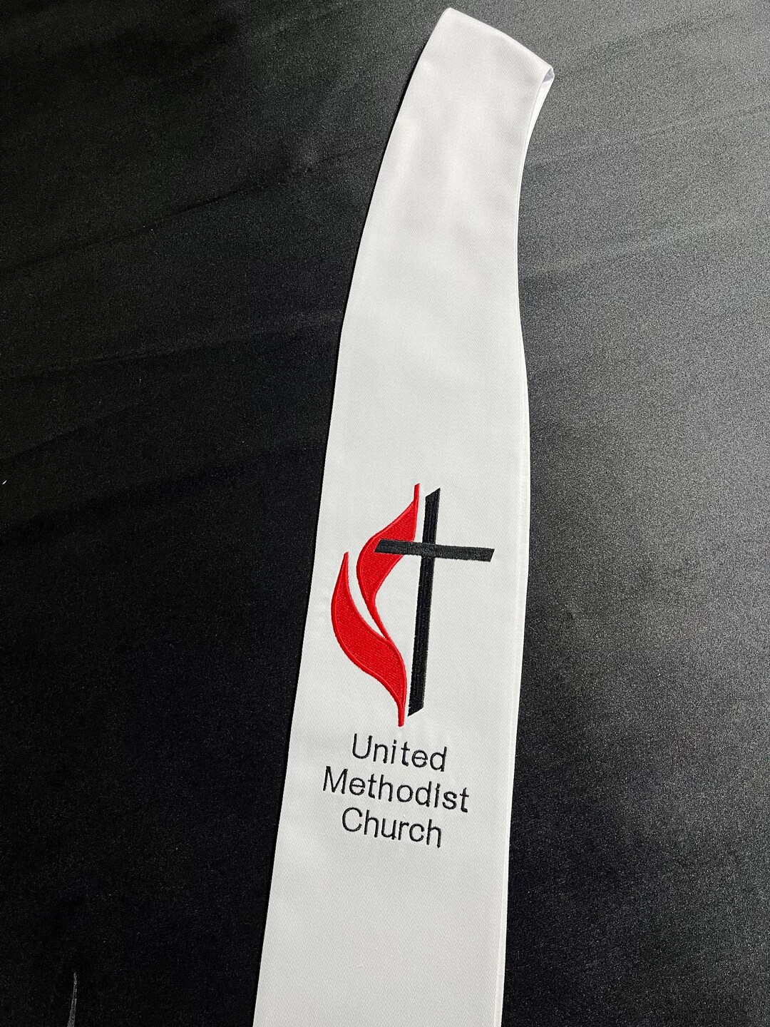 Clergy Stole With United Methodist Logo, Clergy Gift, Ministry Vestment ...