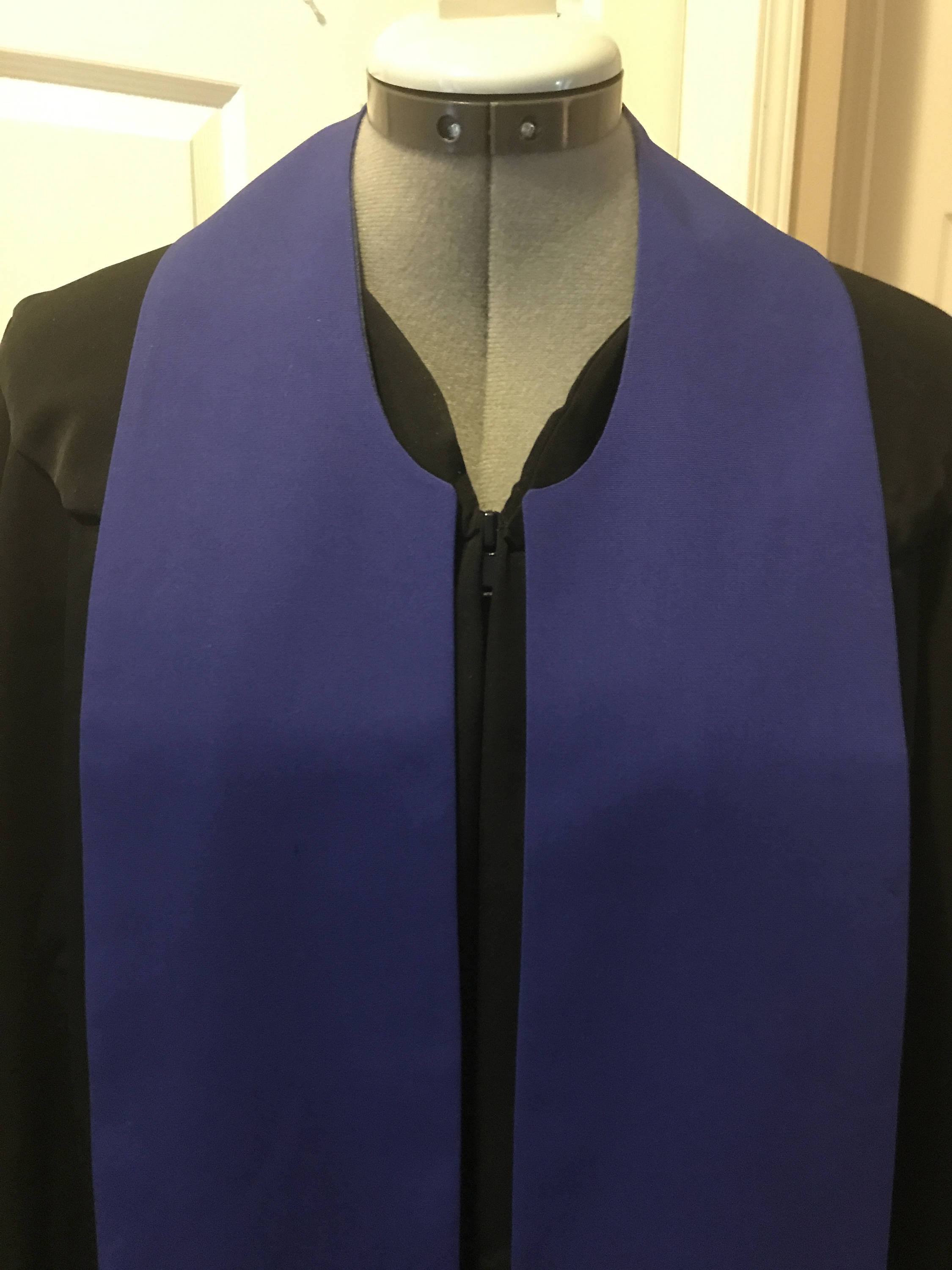 Formal Clergy Stole in Royal Blue and White | Etsy