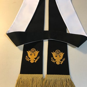 Black and White Reversible Military Chaplain Stole, Army Chaplain Stole ...