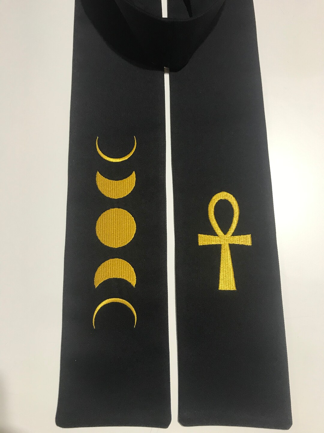 Clergy Stole With Ankh and Moon Stages, Officiant Clergy Stole ...