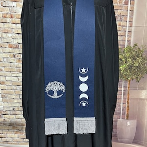 Officiant Stole With Deeply Rooted Tree of Life and Moon Phases With ...