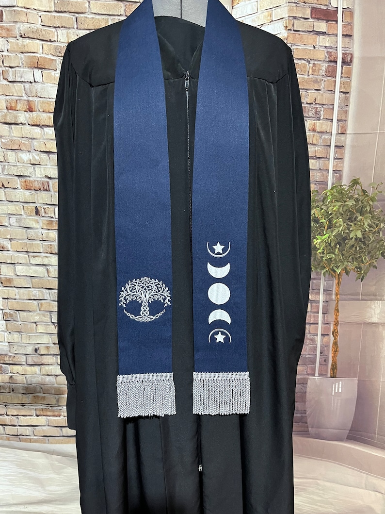 Officiant Stole With Deeply Rooted Tree of Life and Moon Phases With ...
