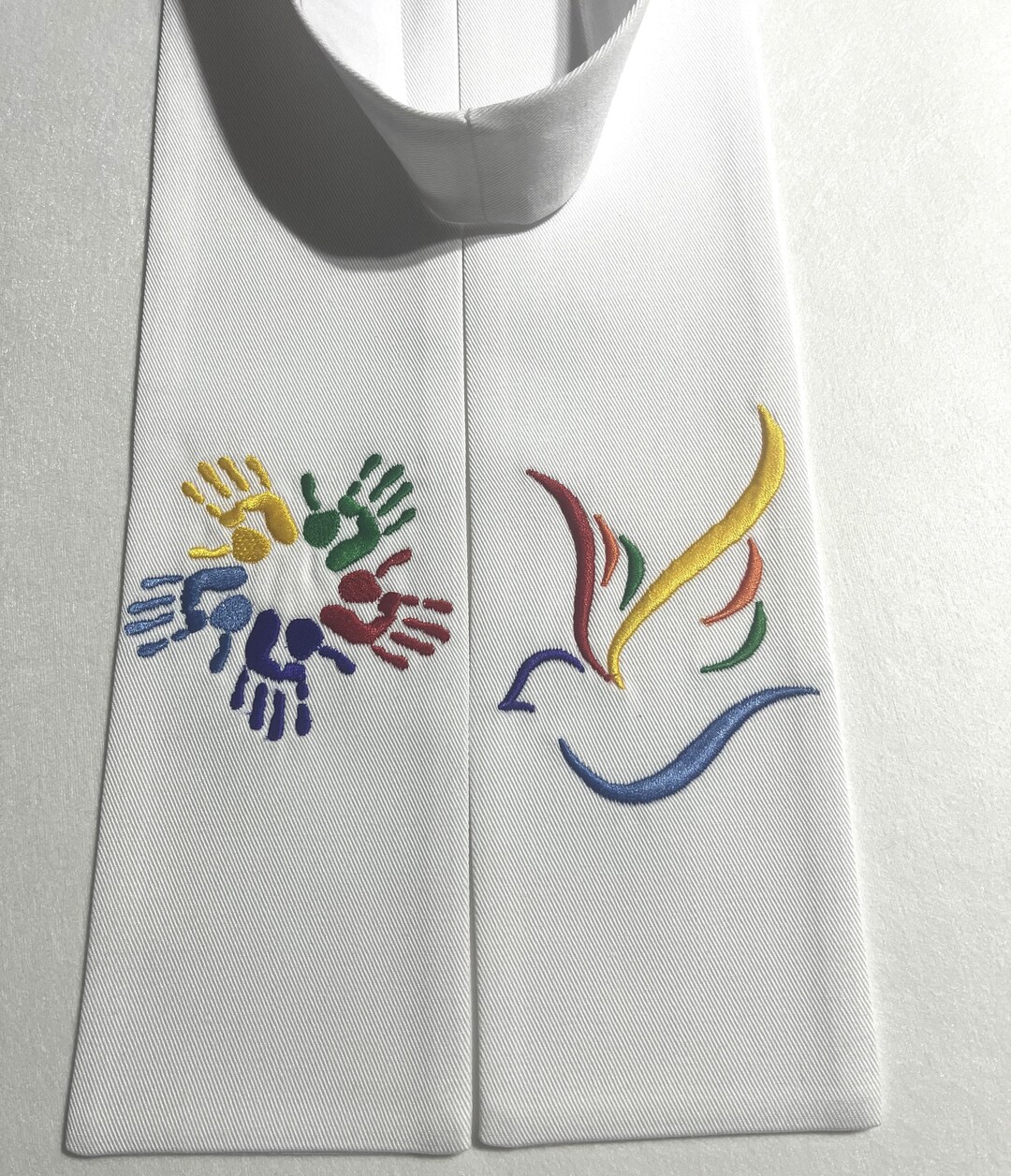 Rainbow Portable Visitation Clergy Stole; Pocket Stole; Chaplain Stole ...