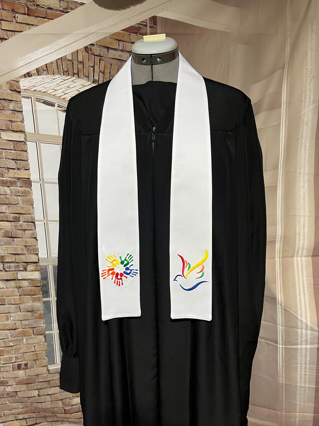 Reversible Portable Visitation Clergy Stole, Double Sided Officiant ...