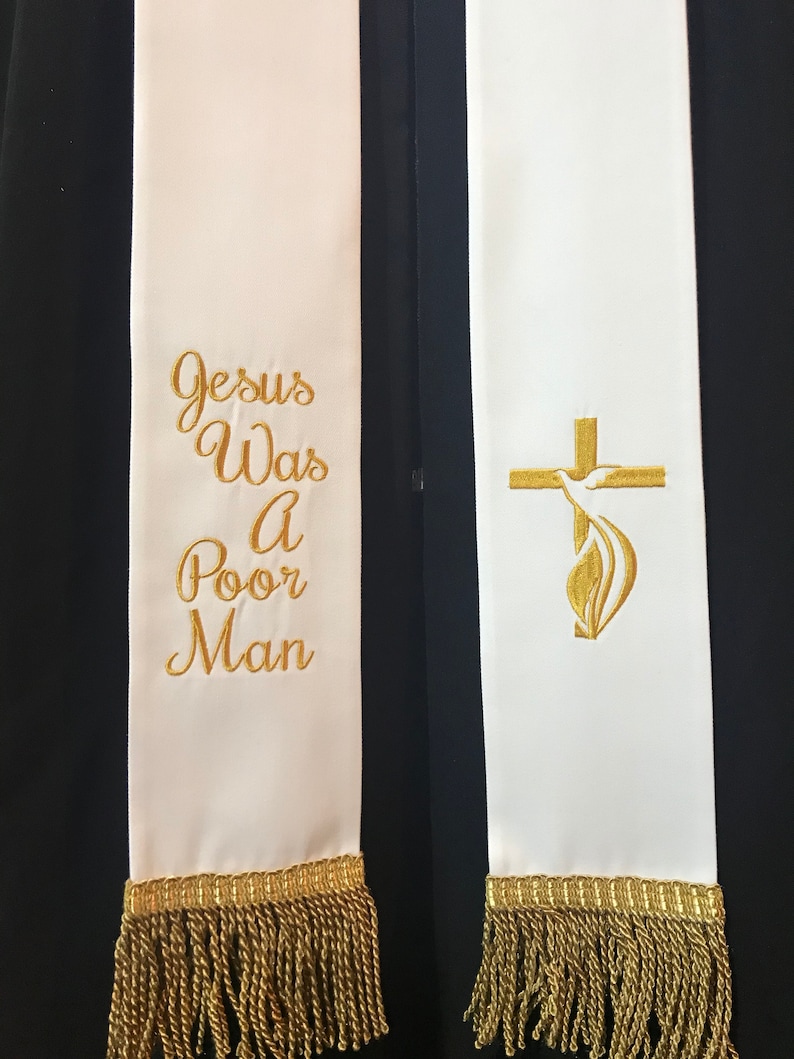 Custom Embroidered Clergy Stole: Personalized Quote, Officiant Gift - Etsy