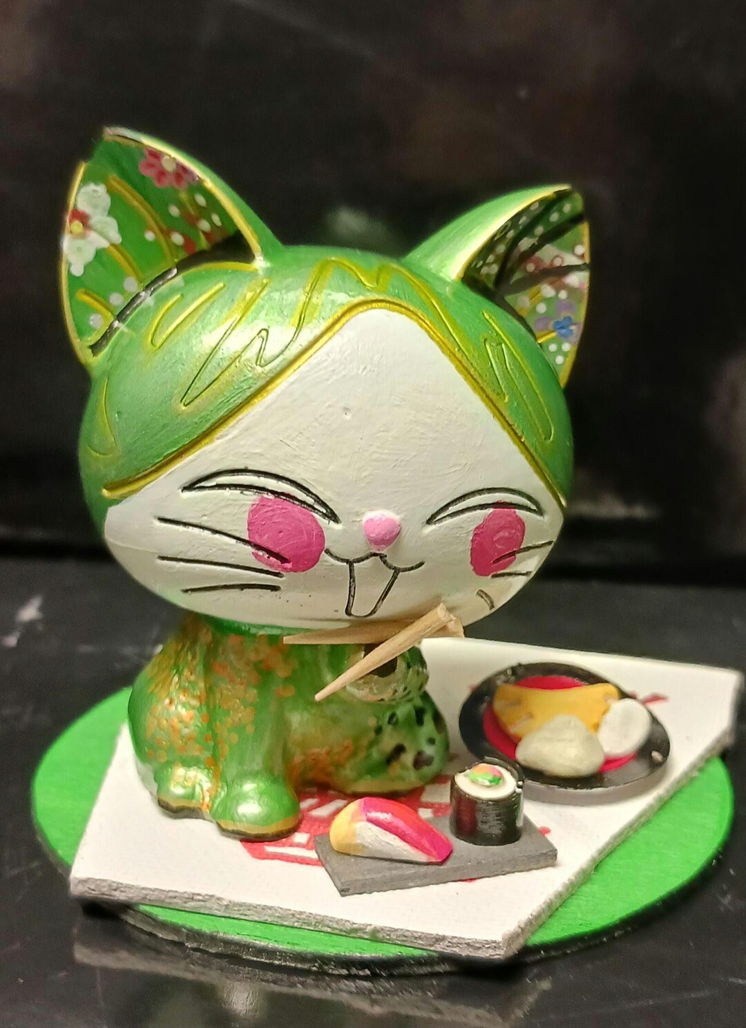Jade Sushi Cat - Etsy