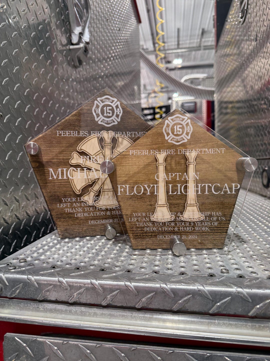 Firefighter Service Award • Firefighter Service Plaque • Appreciation ...