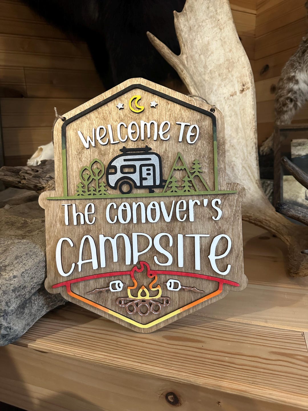 Personalized Camping Sign • Personalized Campsite Sign • Wood Camping ...