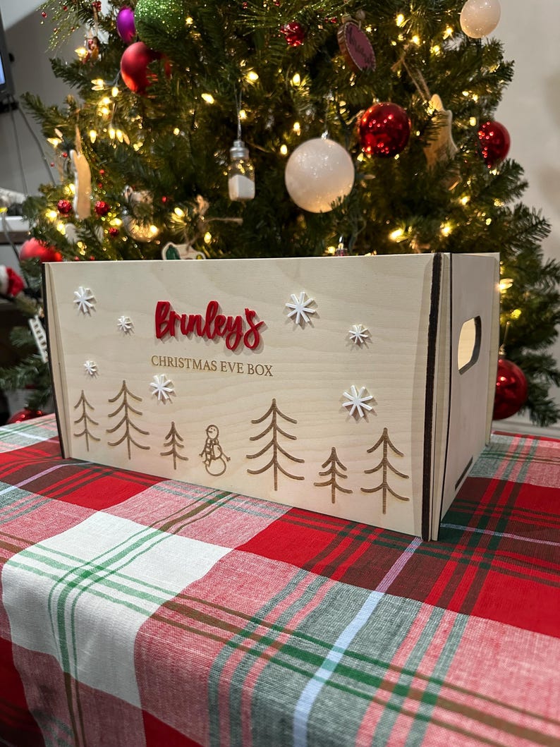 Christmas Eve Crate Christmas Stocking Alternative Wooden Christmas Eve ...