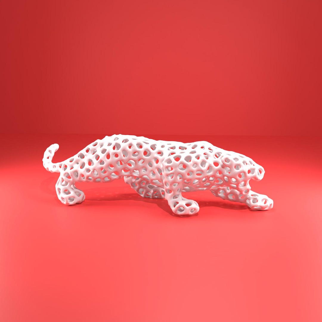 Panther in Voronoi Style for Shelf Decor - Etsy