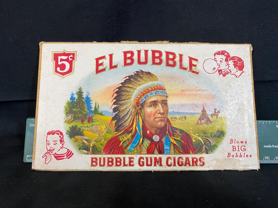 Vivid Indian Chief El Bubble Bubblegum Cigar Box Lid - Etsy