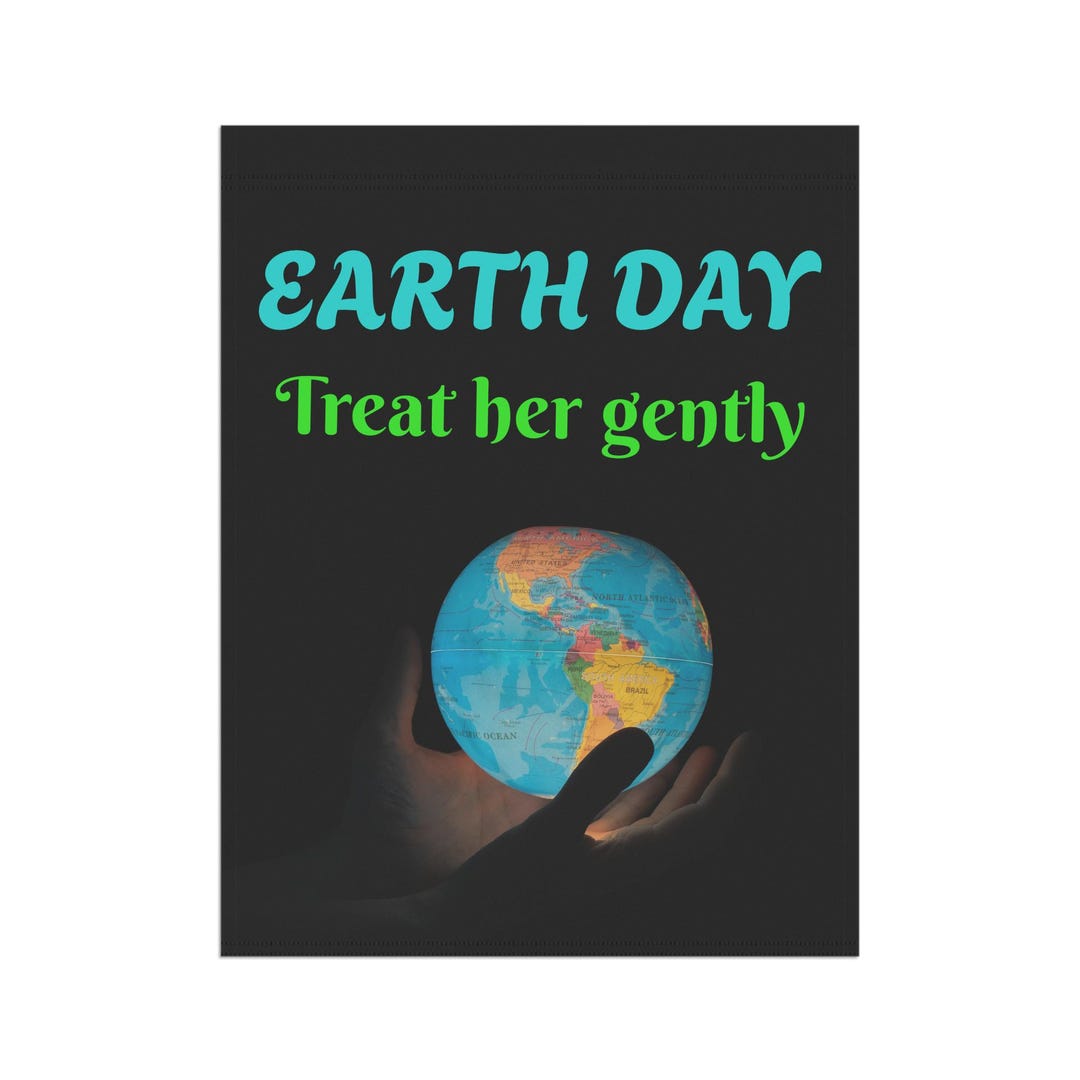 Earth Day Flag, Earth in Our Hands, Garden Banner House Decoration, Eco ...