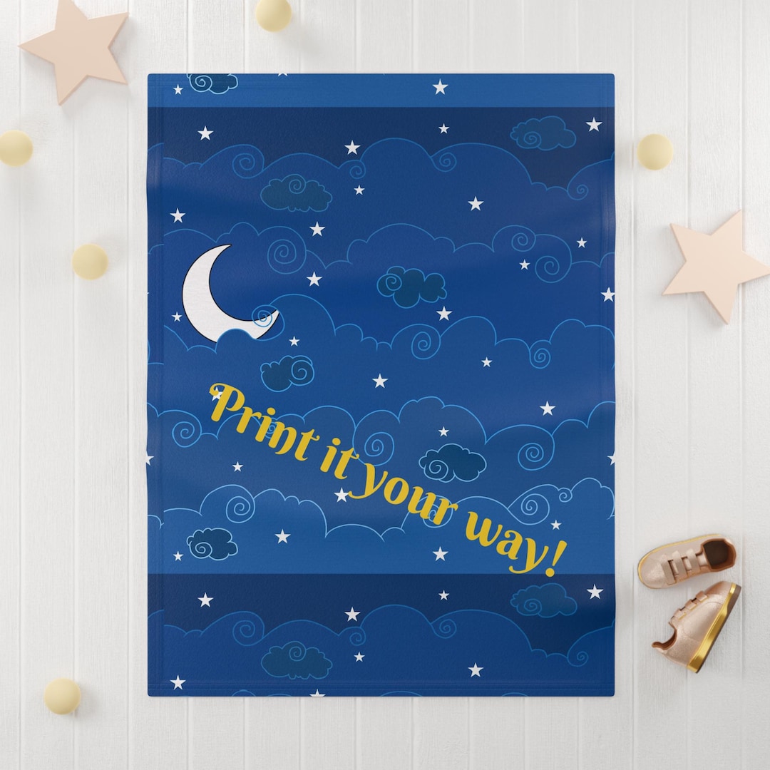 Starry Night Sky Baby Blanket, Soft Fleece Nursery Throw (30x40") - Etsy