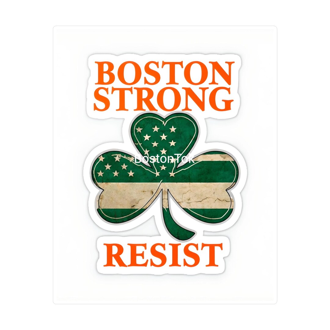 Boston Strong Shamrock Vinyl Decal, Resist Flag Design - Etsy