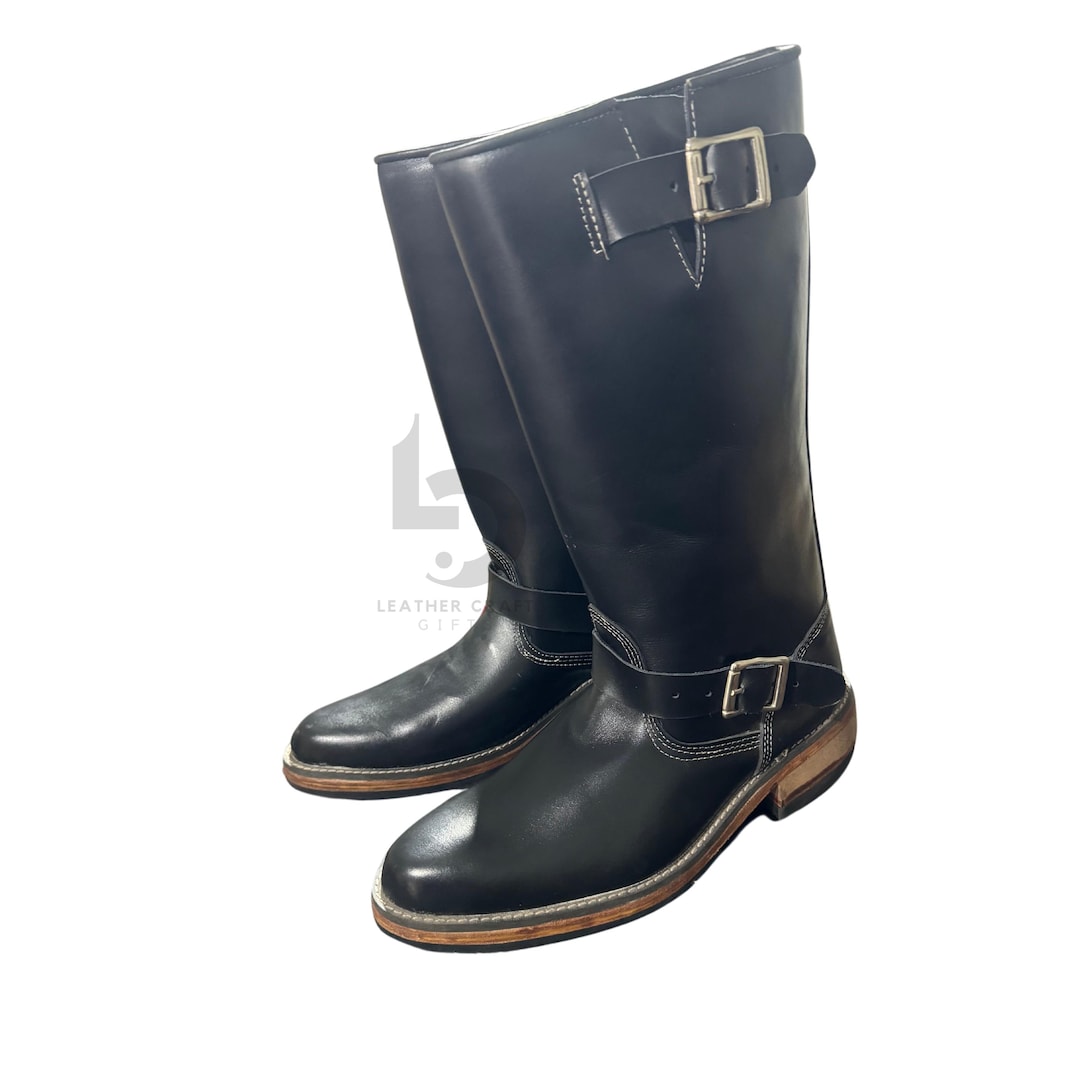 Men's Riding Black Boots, Men Black Horse Riding Boots, Men Horse ...