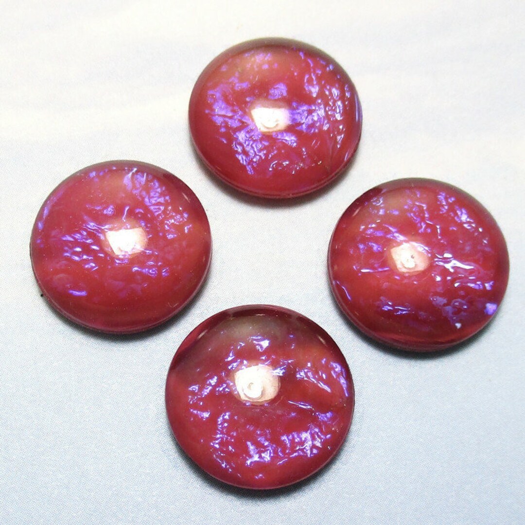 Pink Opal Cabochons 2 Pcs 16mm Vintage Glass Stones S 204 - Etsy