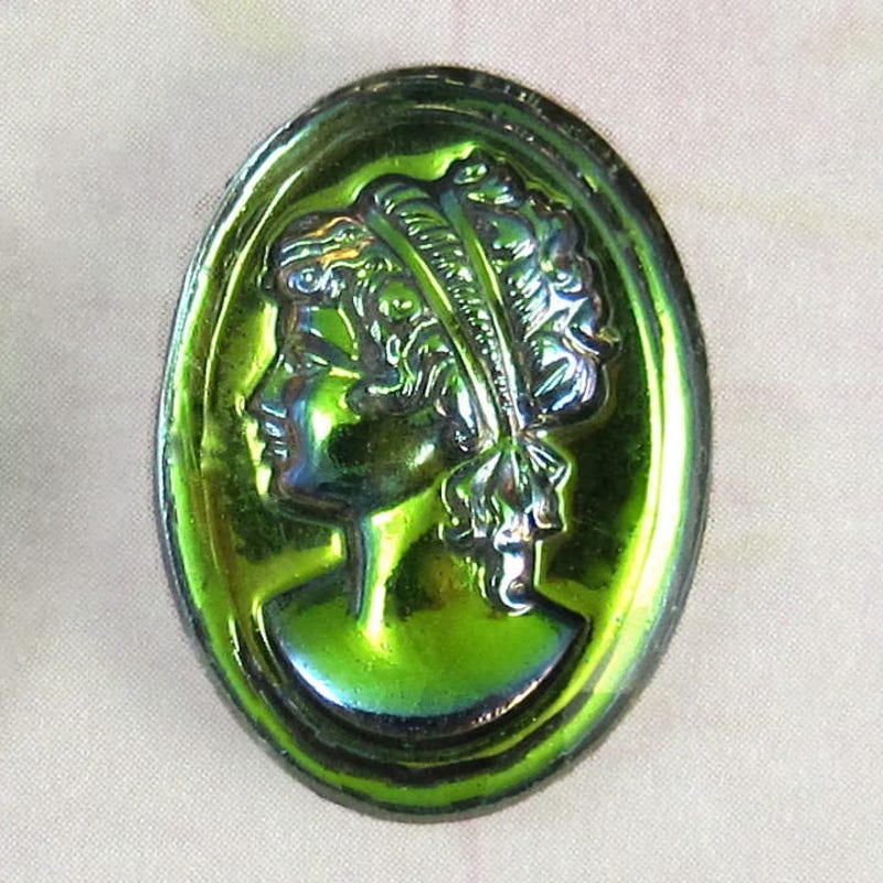 Green Cameo - Etsy