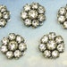 Rhinestone Bead Swarovski Clear Crystal Rhinestone Flower in Antique ...