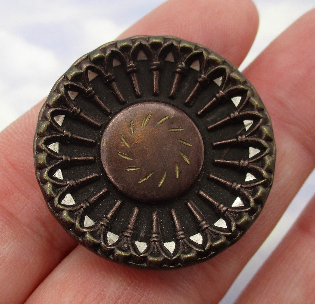 Antique Victorian Button 1 1/8 Inch Ornate Twinkle Button V-27 - Etsy