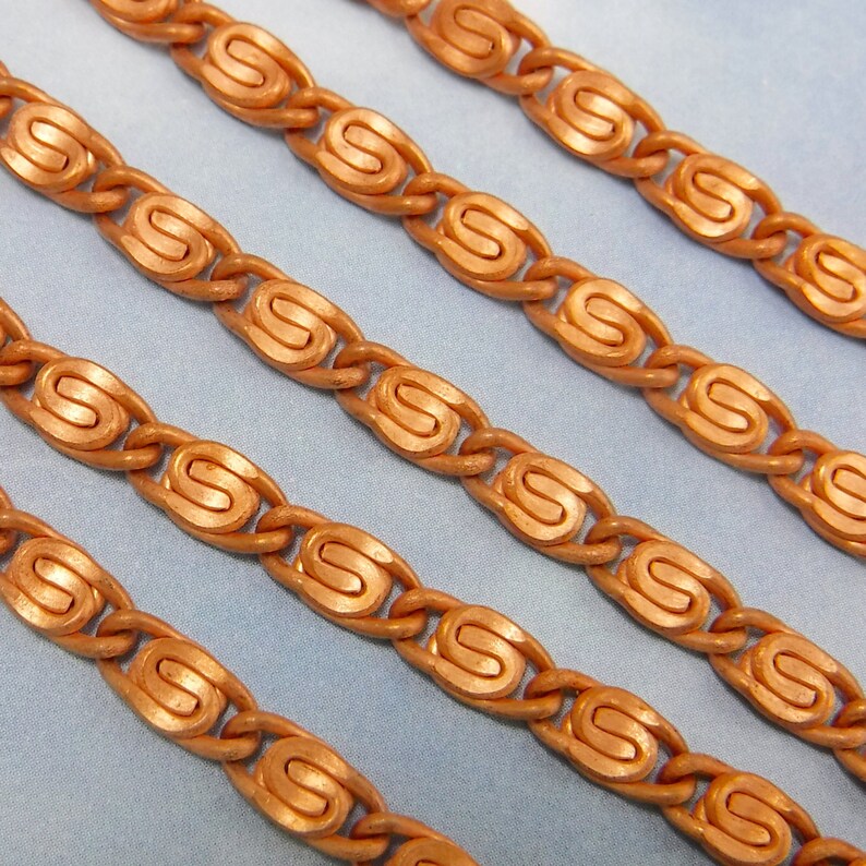 Large Chain 24" Long Spiral Link Chain 11x5 Mm Textured Solid Metal ...