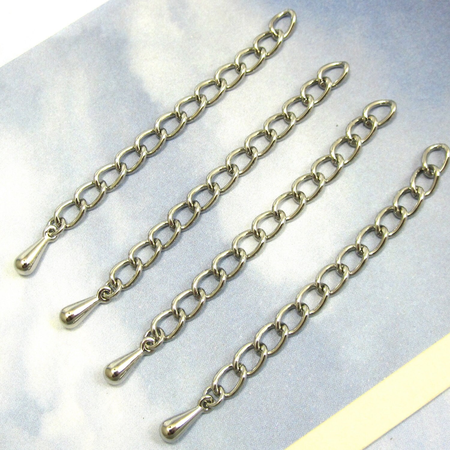 Silver Chain Extenders Large Necklace Bracelet Closure - Etsy