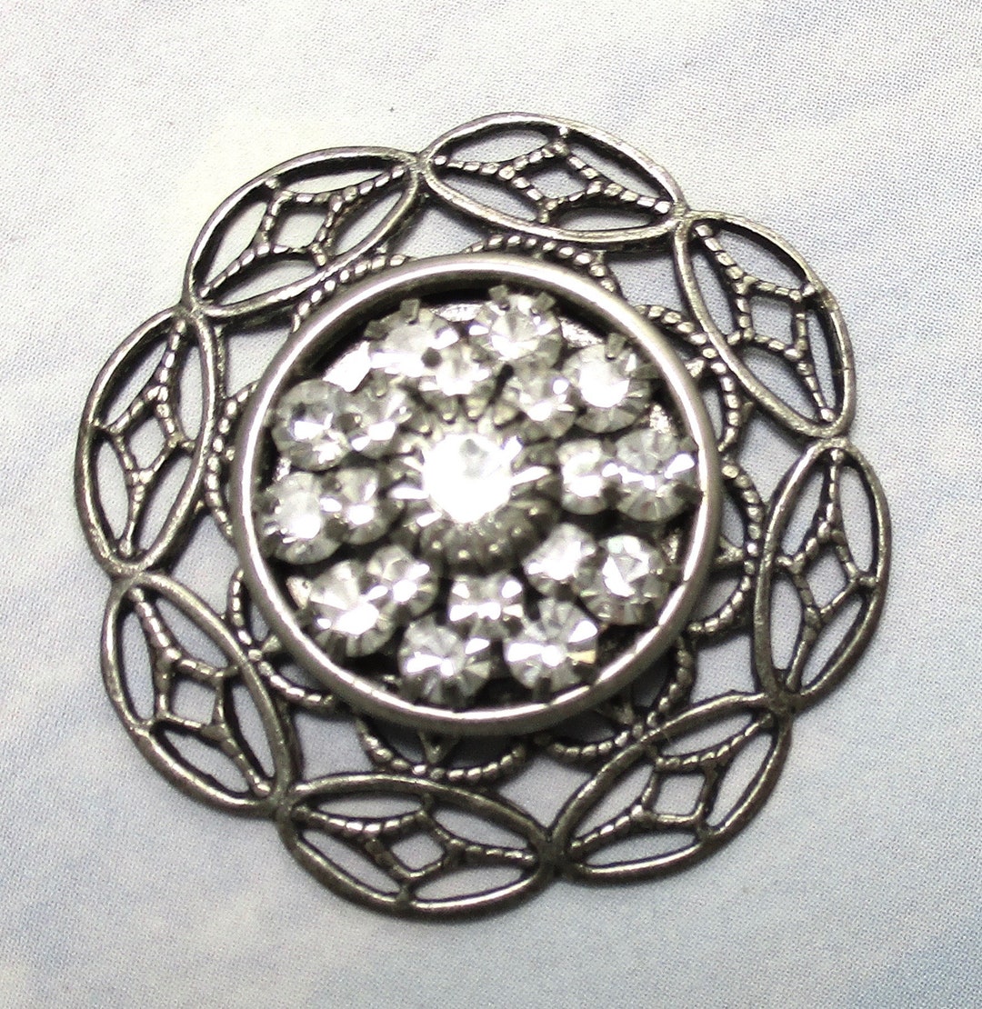 Rhinestone Flower Filagree Clear Swarovski Crystal Rhinestone Flower in ...