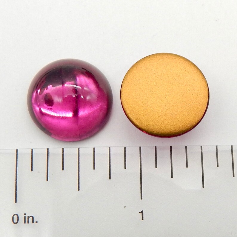 Vintage Glass Cabochons 4 Pcs 18mm SWAROVSKI FUCHSIA Stones - Etsy