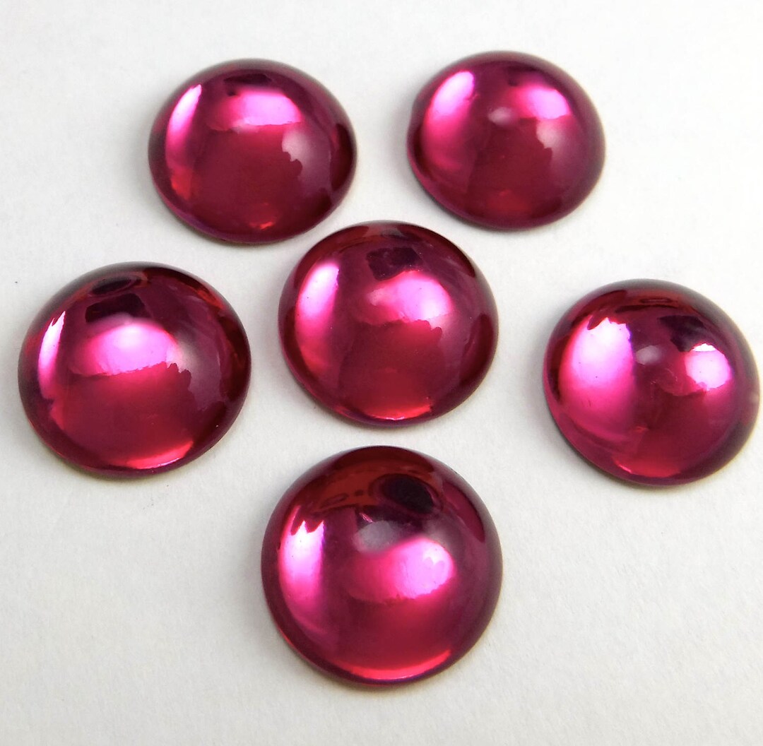 Vintage Glass Cabochons 6 Pcs SWAROVSKI 15 Mm FUCHSIA Stones - Etsy