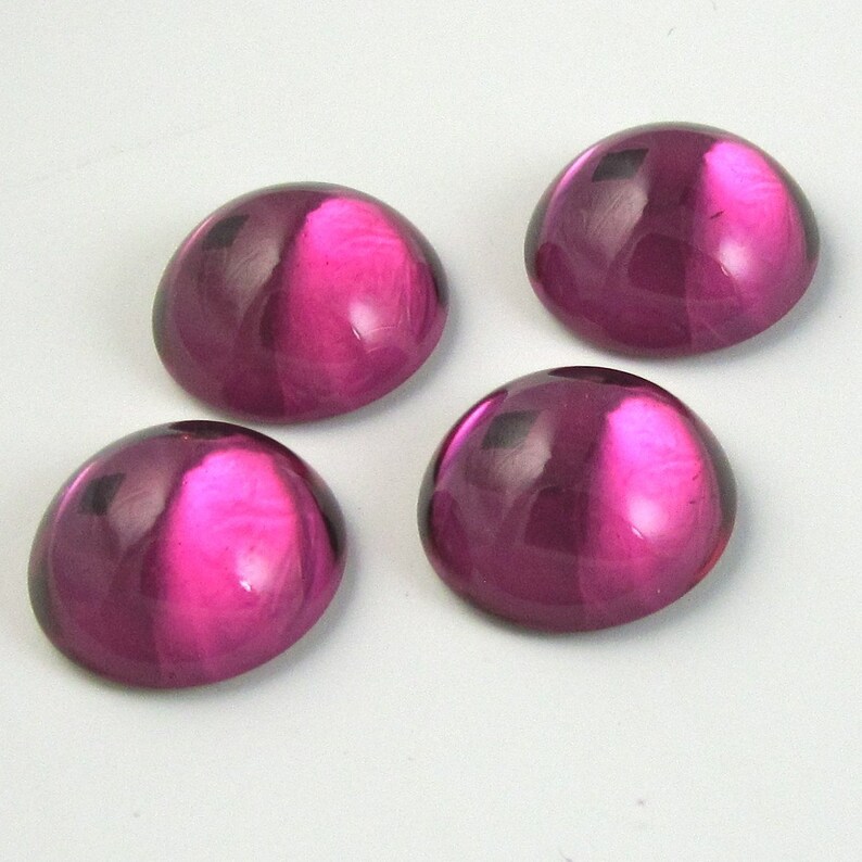 Vintage Glass Cabochons 4 Pcs 18mm SWAROVSKI FUCHSIA Stones - Etsy