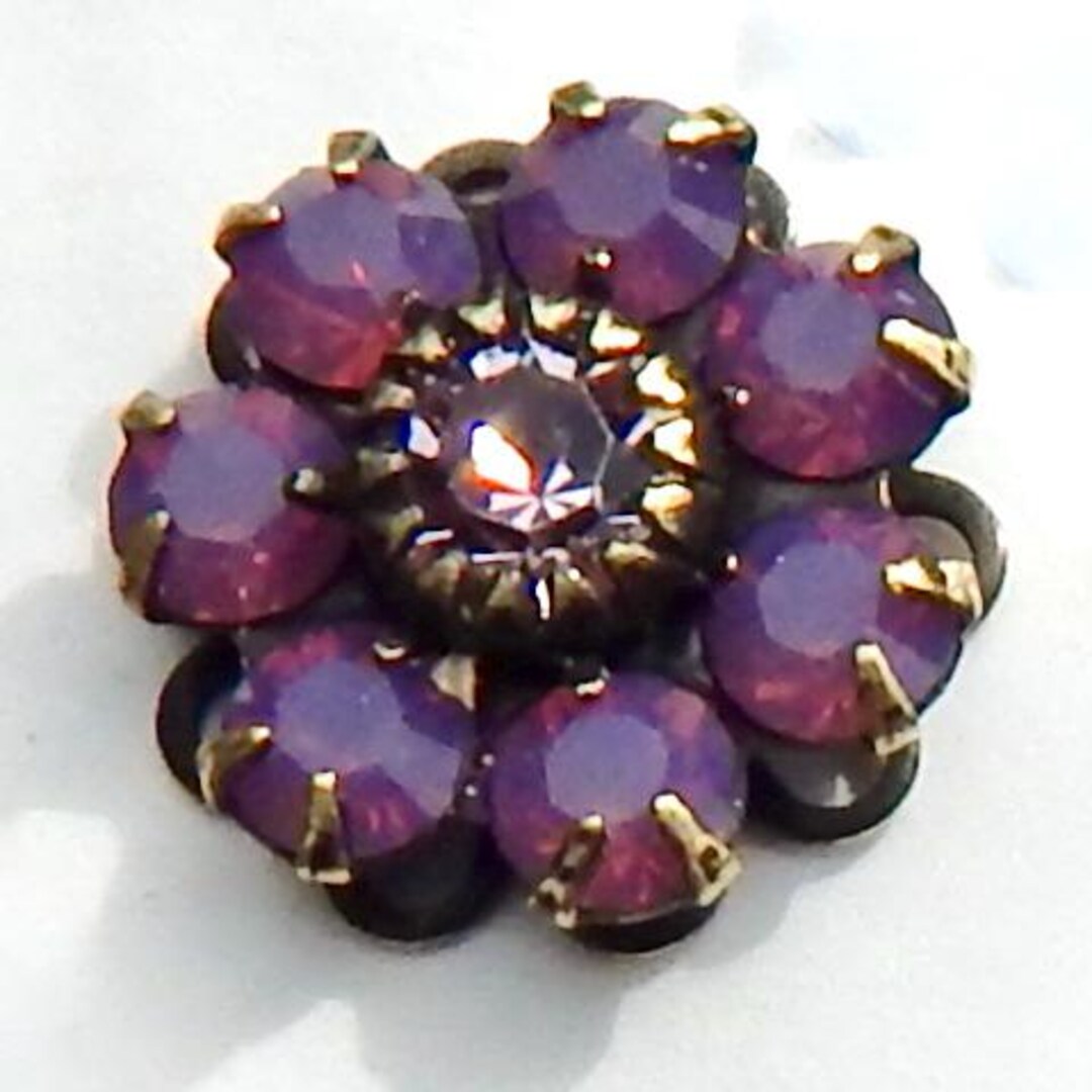 Rhinestone Flower Pink Crystal Swarovski Charm Cyclamen Opal Set Stones ...