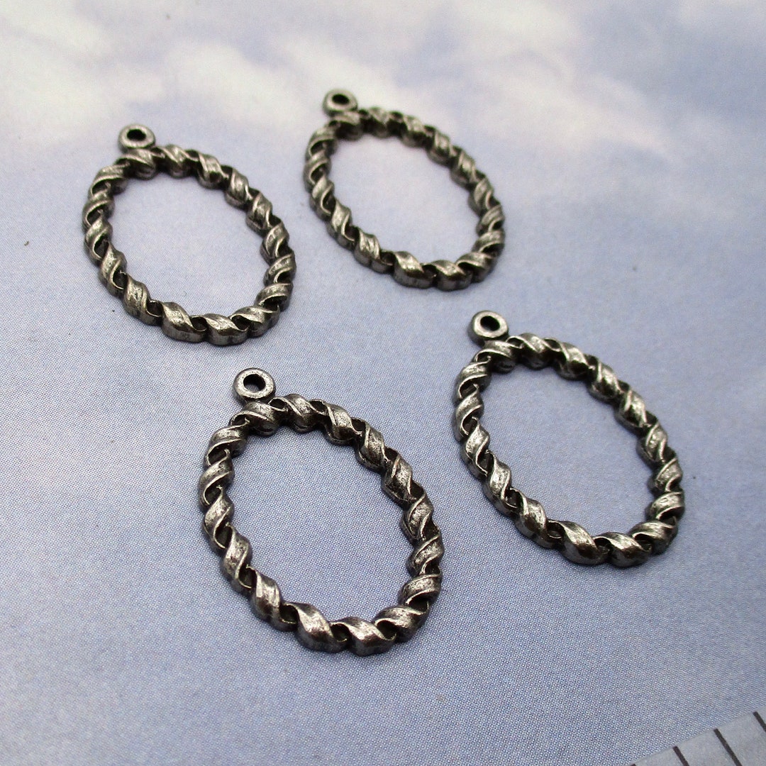 Ring Charms Steampunk Victorian Open Silver Pendant M-171 - Etsy