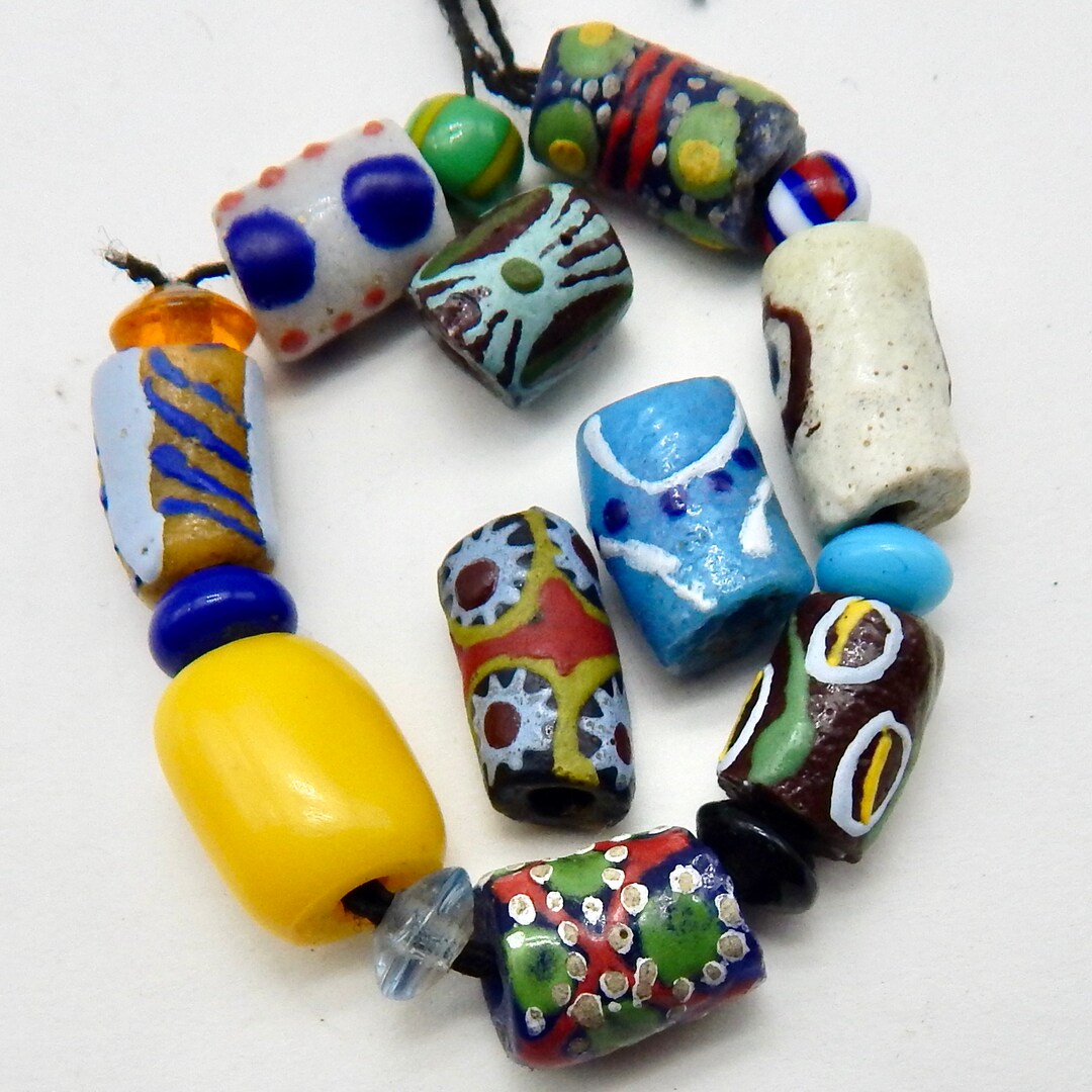 African Trading Beads Vintage MILLEFIORI Handmade Antique Venetian ...