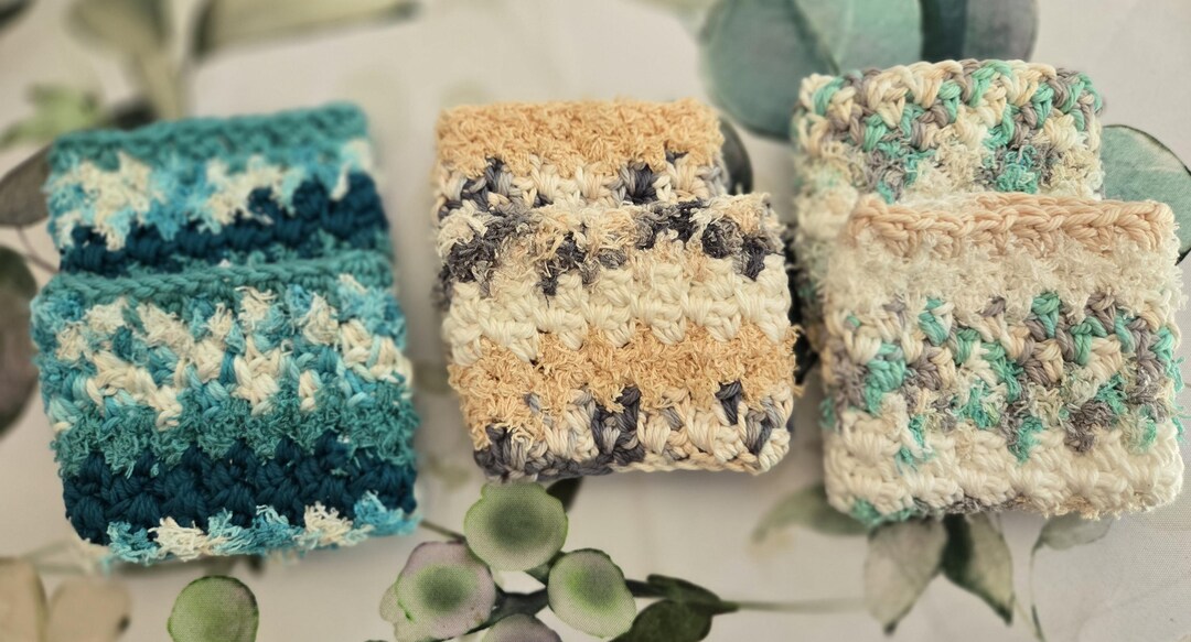 Dish Scrubbies (multiple Colors) - Etsy